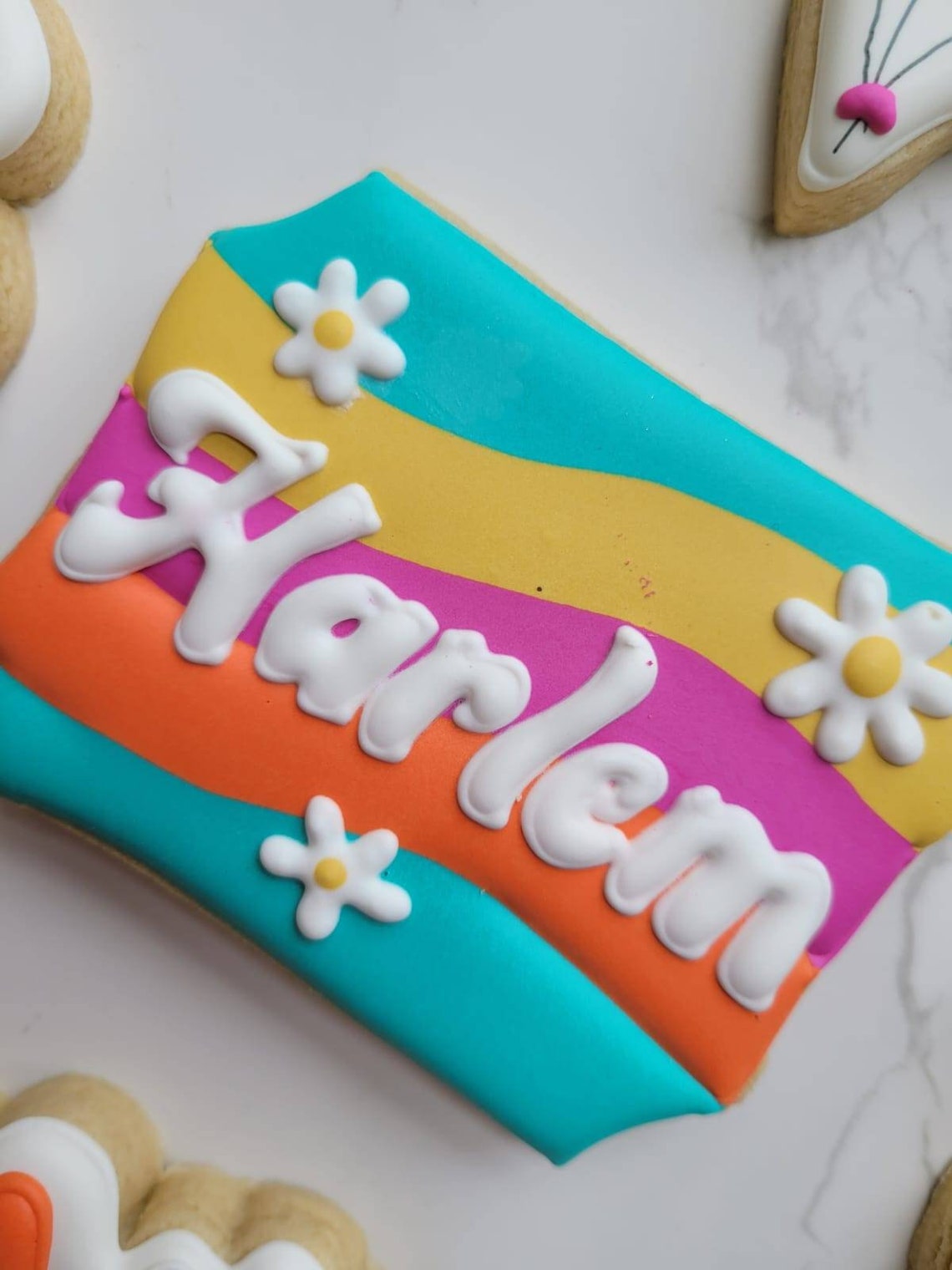 Groovy Theme Birthday Sugar Cookies Custom Sugar Cookies - Etsy