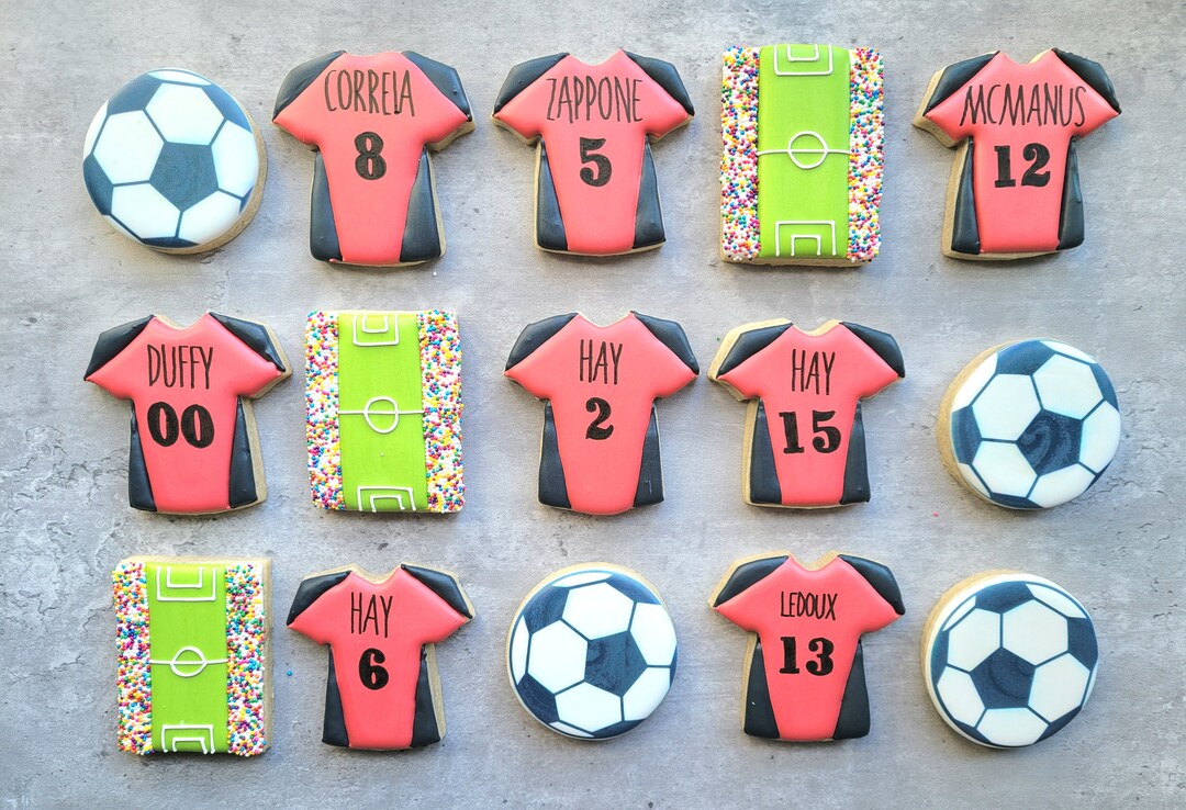 Soccer Theme - Birthday Sugar Cookies - Custom Sugar Cookies - Etsy