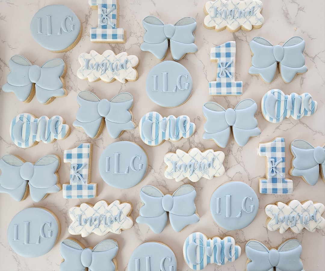 Bow Theme - Birthday Sugar Cookies - Custom Sugar Cookies - Etsy
