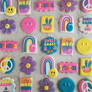 Groovy Theme - Birthday Sugar Cookies - Custom Sugar Cookies - Etsy