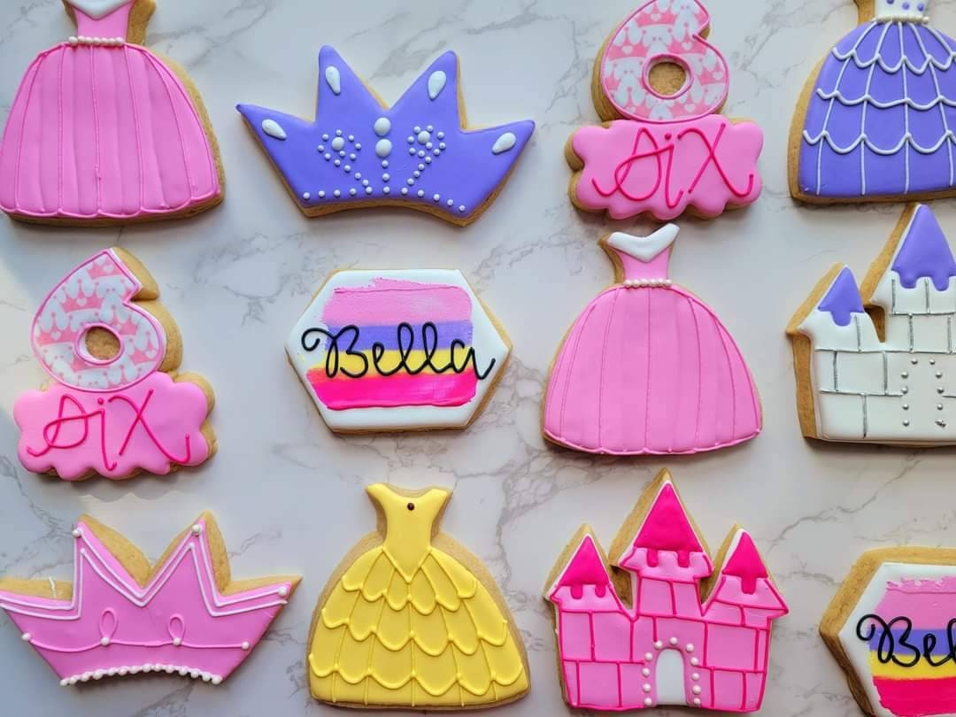 Princess Theme - Birthday Sugar Cookies - Custom Sugar Cookies - Etsy