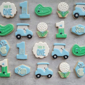 Hole in One Theme - Birthday Sugar Cookies - Custom Sugar Cookies - Etsy