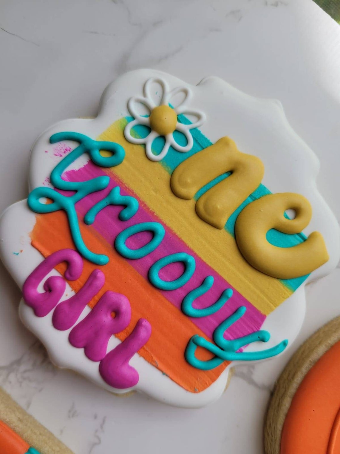 Groovy Theme Birthday Sugar Cookies Custom Sugar Cookies - Etsy