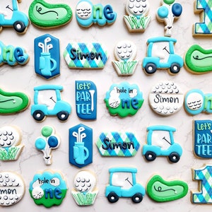 Hole in One Theme - Birthday Sugar Cookies - Custom Sugar Cookies - Etsy
