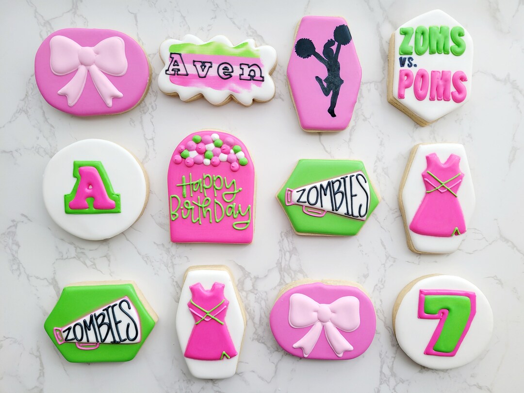 Character Birthday Sugar Cookies - Zombies Cookies - Custom Sugar ...