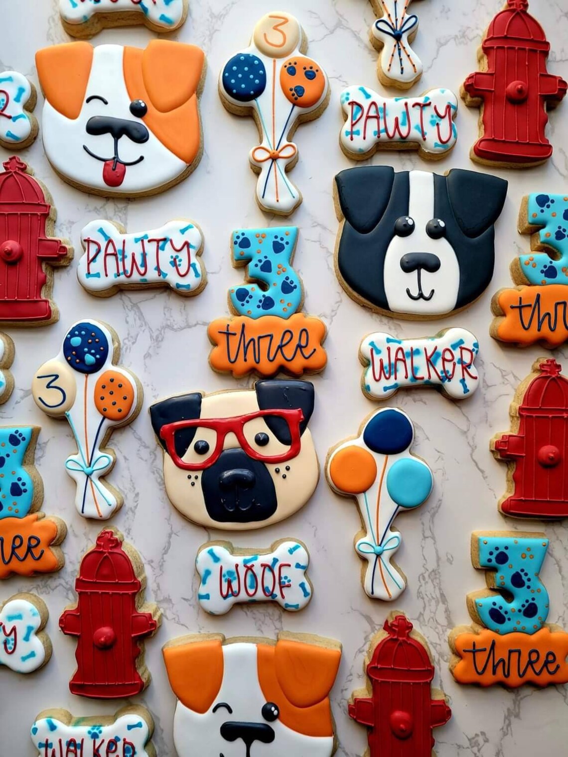 Puppy Theme Birthday Sugar Cookies Custom Sugar Cookies - Etsy