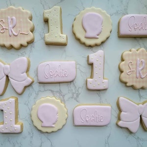 Bow Theme - Birthday Sugar Cookies - Custom Sugar Cookies - Etsy