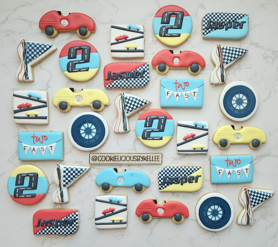 Two Fast Theme - Birthday Sugar Cookies - Custom Sugar Cookies - Etsy