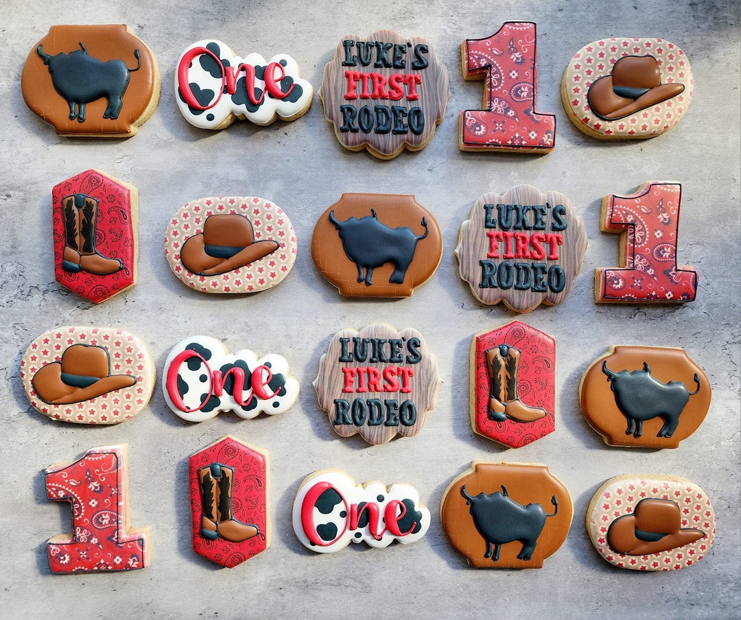 Rodeo/cowboy Theme - Birthday Sugar Cookies - Custom Sugar Cookies - Etsy