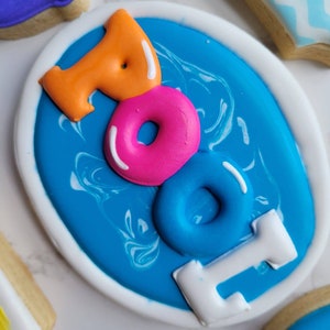 Pool Party Theme - Birthday Sugar Cookies - Custom Sugar Cookies - Etsy