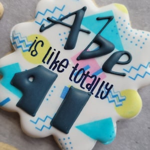 80's Theme - Birthday Sugar Cookies - Custom Sugar Cookies - Etsy