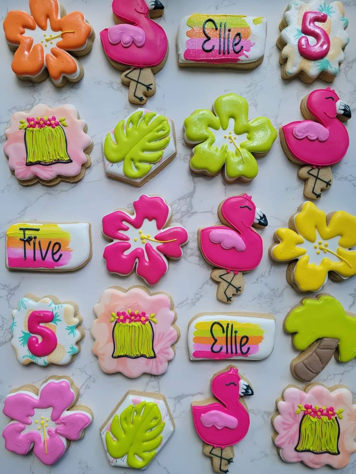 Flamingo Theme Birthday Sugar Cookies Custom Sugar Cookies - Etsy