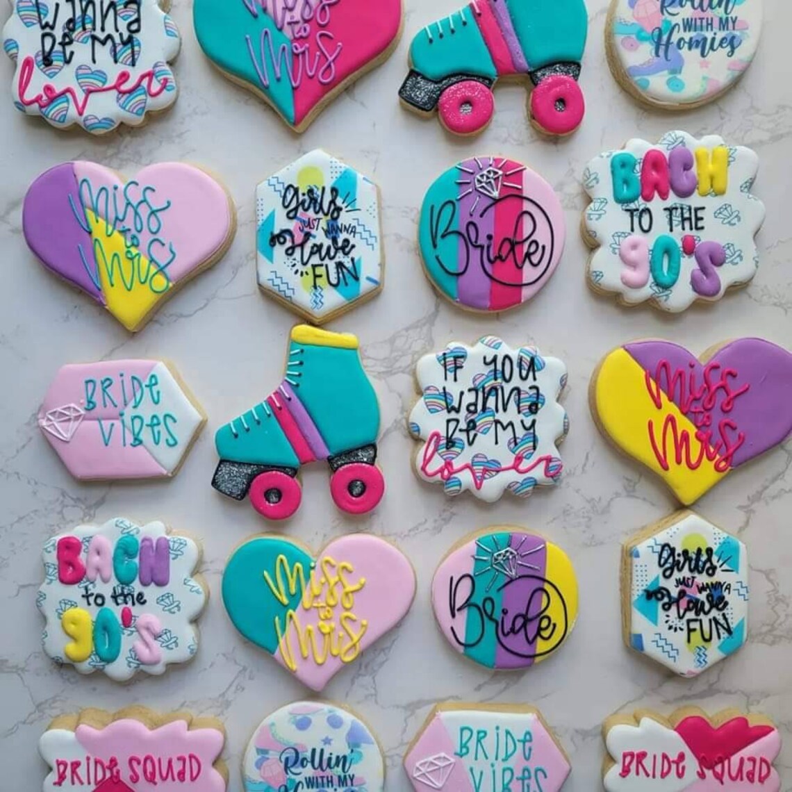 90's Theme - Bachelorette Sugar Cookies - Custom Sugar Cookies - Etsy