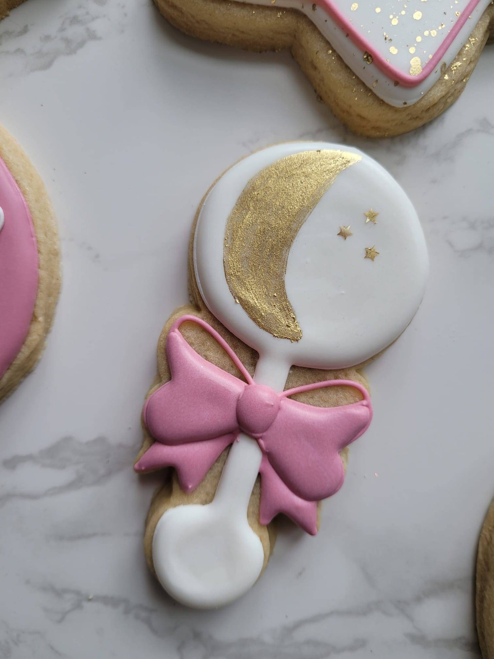 Over the Moon Theme Baby Shower Sugar Cookies Custom Sugar - Etsy