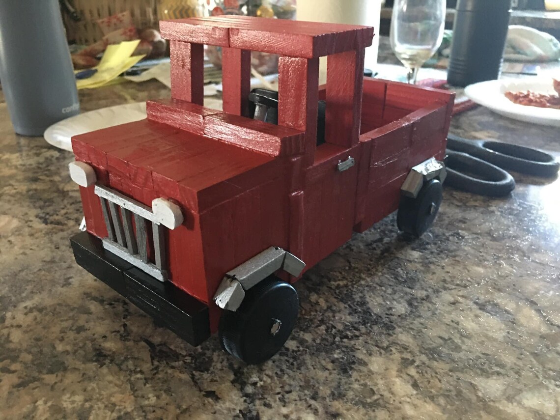 Red Truck Jenga Blocks - Etsy