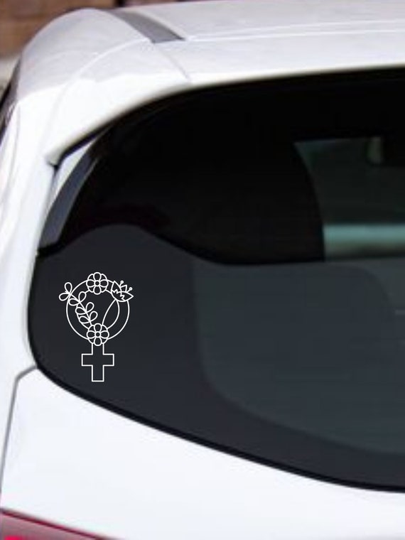 FEMALE FLORAL Symbol DECAL Feminist Bumper Sticker Pro - Etsy