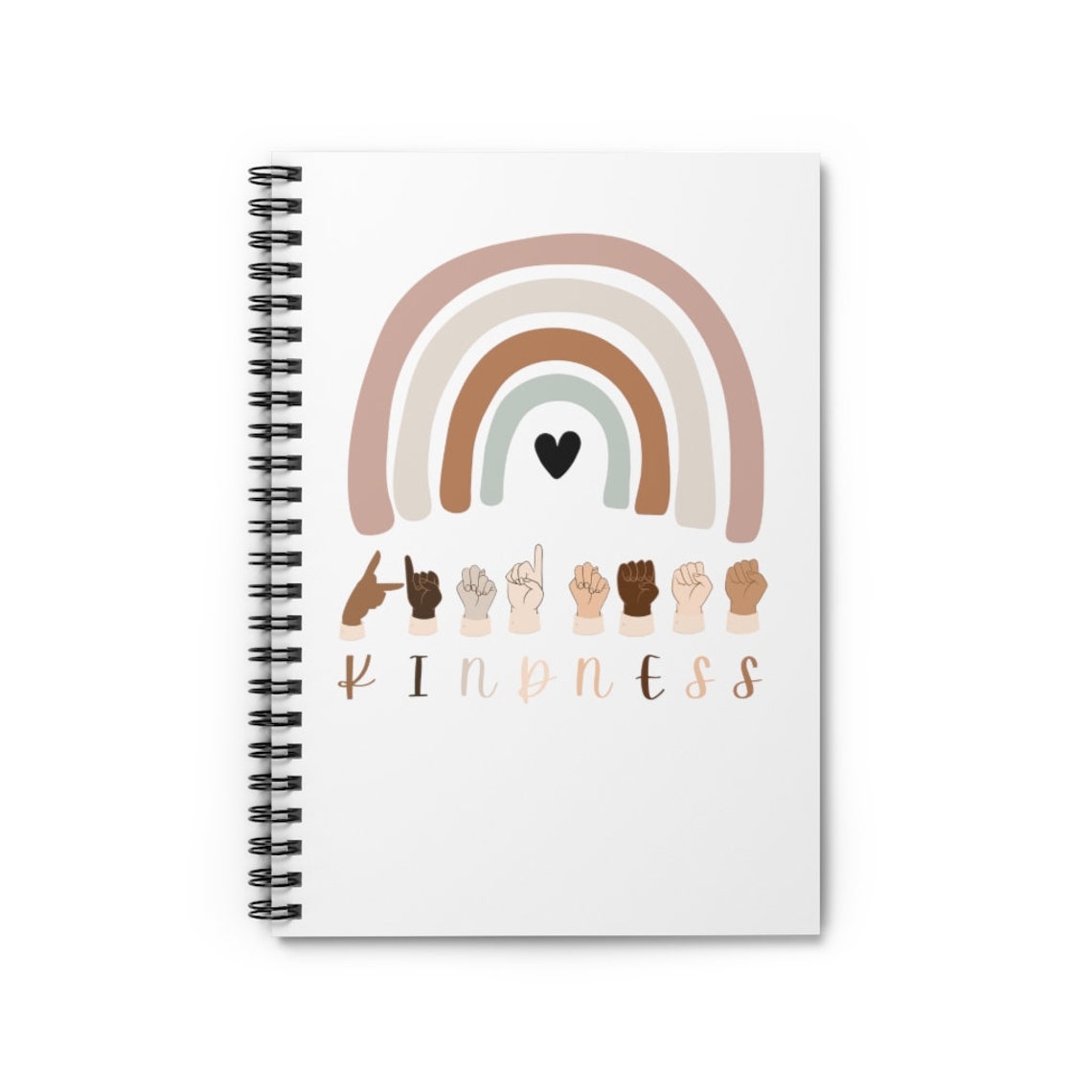 KINDNESS in ASL RAINBOW Sign Language Kindness Spiral - Etsy