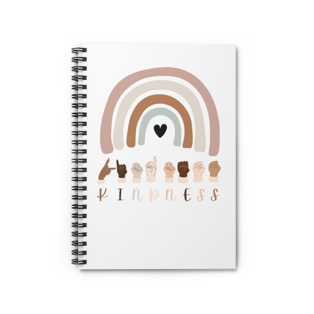 KINDNESS in ASL RAINBOW Sign Language Kindness Spiral - Etsy