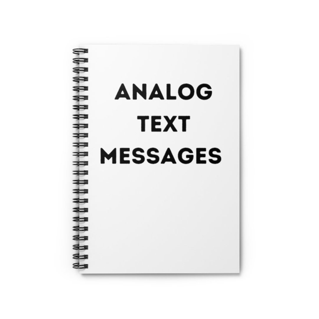 Analog TEXT MESSAGES NOTEBOOK, Funny Gift, Teen Gift, Co Worker Gift ...