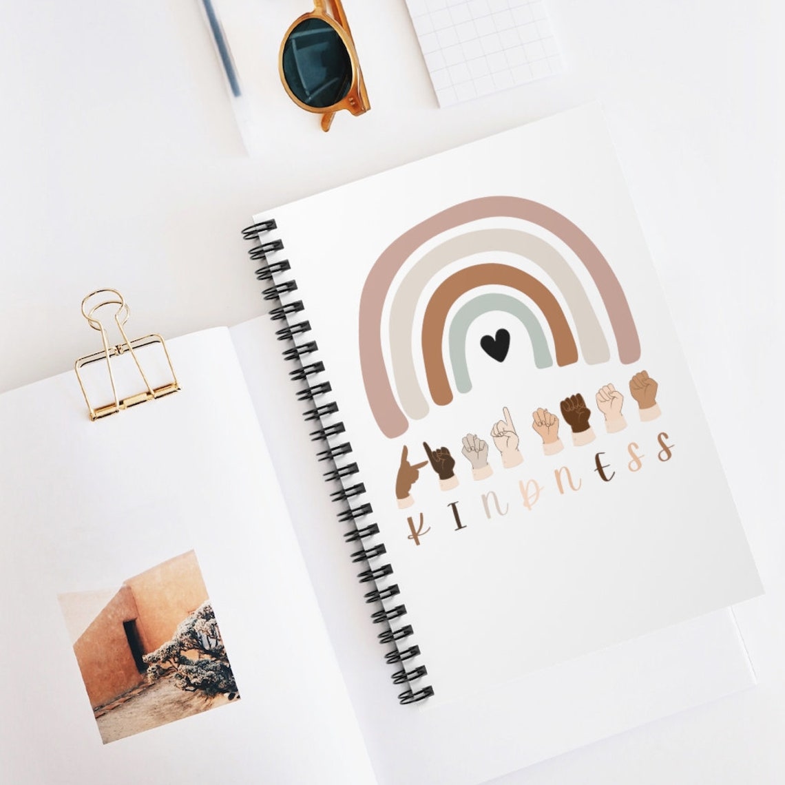 KINDNESS in ASL RAINBOW Sign Language Kindness Spiral - Etsy