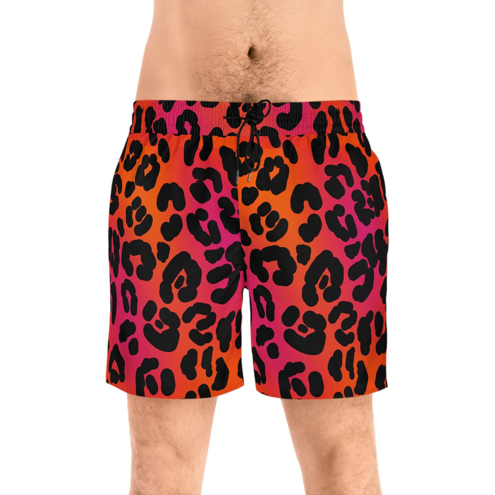 Neon Leopard Swim Shorts - Etsy