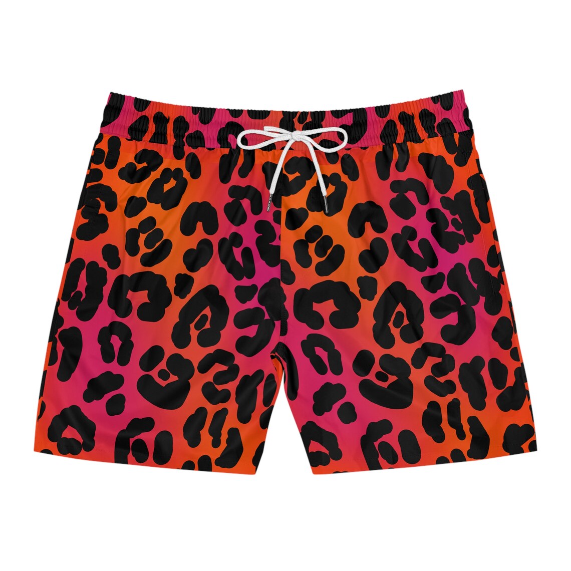 Neon Leopard Swim Shorts - Etsy