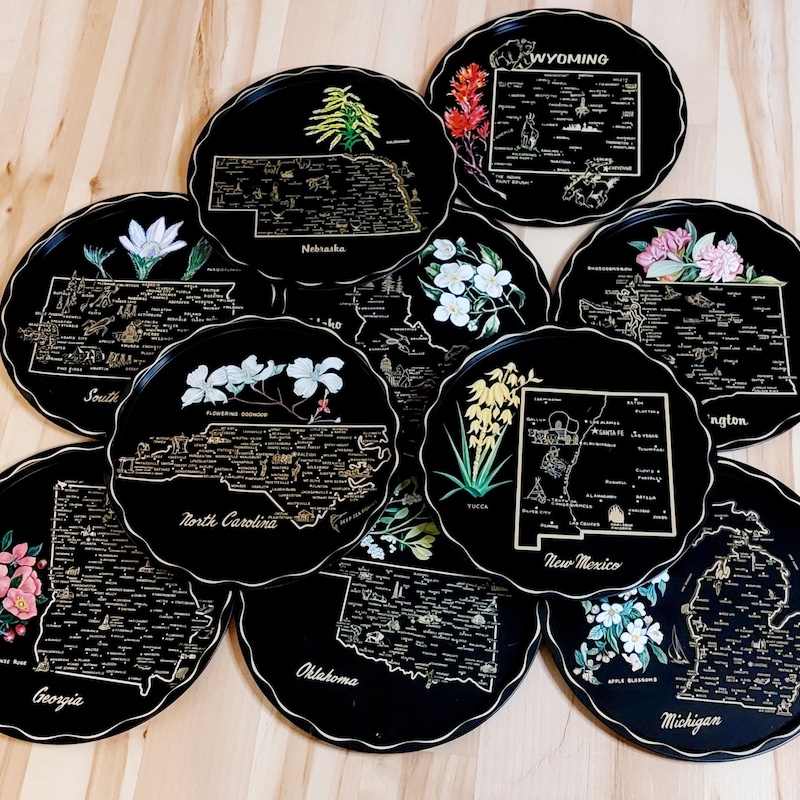 Round Souvenir Tin Tray - Etsy