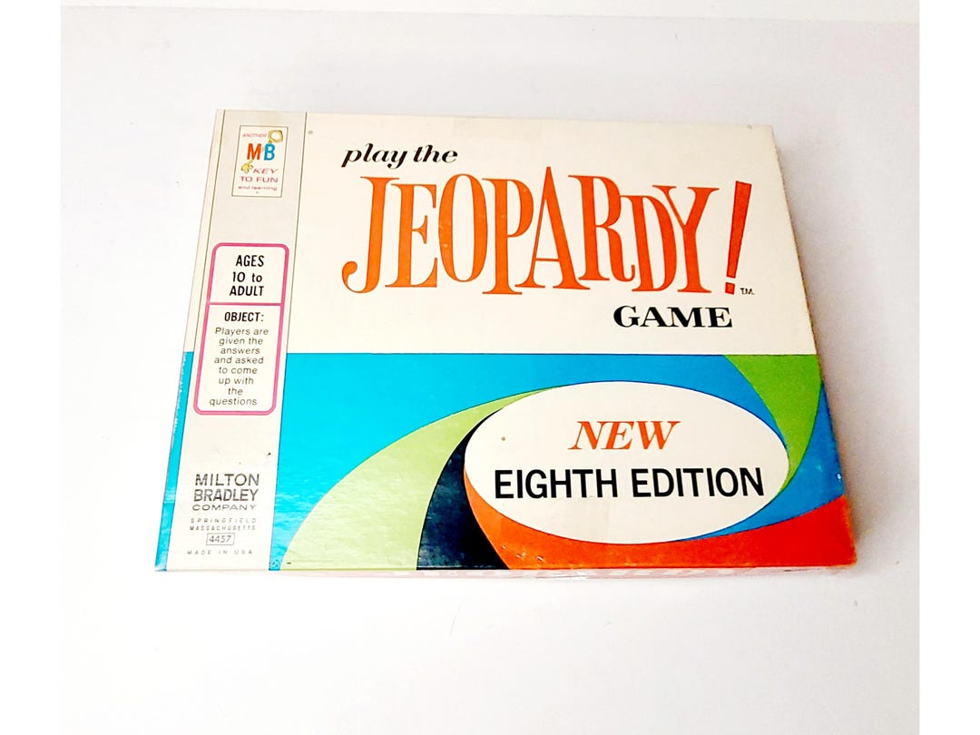 Vintage 1964 Jeopardy Game 8th Edition Milton Bradley - Etsy