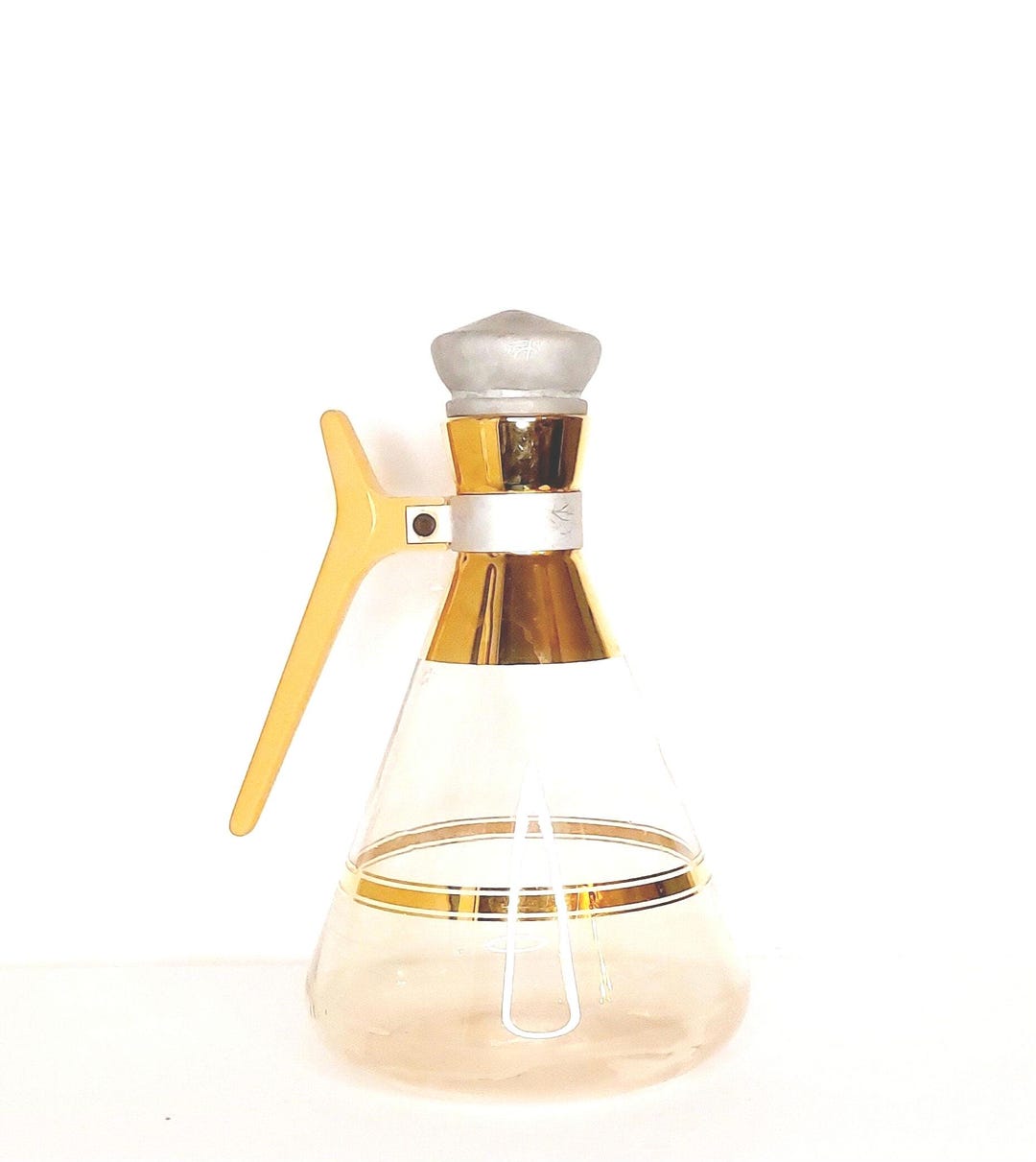 Midcentury Glass and 22 K Gold Coffee Carafe - Etsy