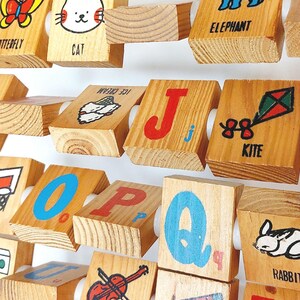 Wooden Turn N Learn Alphabet Numbers Vintage Educational Toy Teacher ...