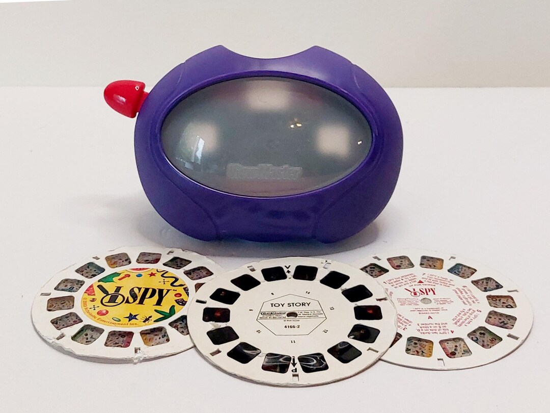 Vintage 1998 Purple View Master 3D Toy With Toy Story and I Spy Reels ...