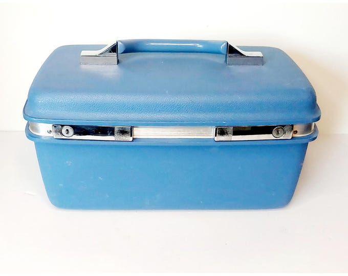 Vintage Midcentury Blue Samsonite Saturn 400 Hard Train Case - Etsy