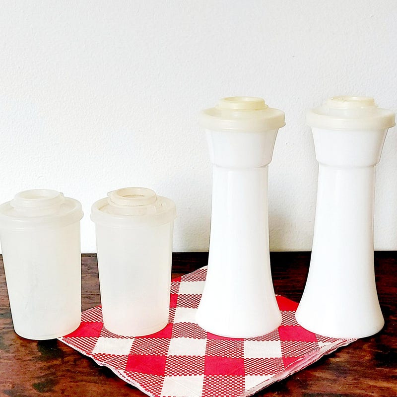 Tupperware Salt and Pepper Shakers - Etsy