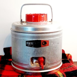 Vintage 1950s Art Deco Aluminum FEATHERFLITE Vacucel Poloron Insulated ...