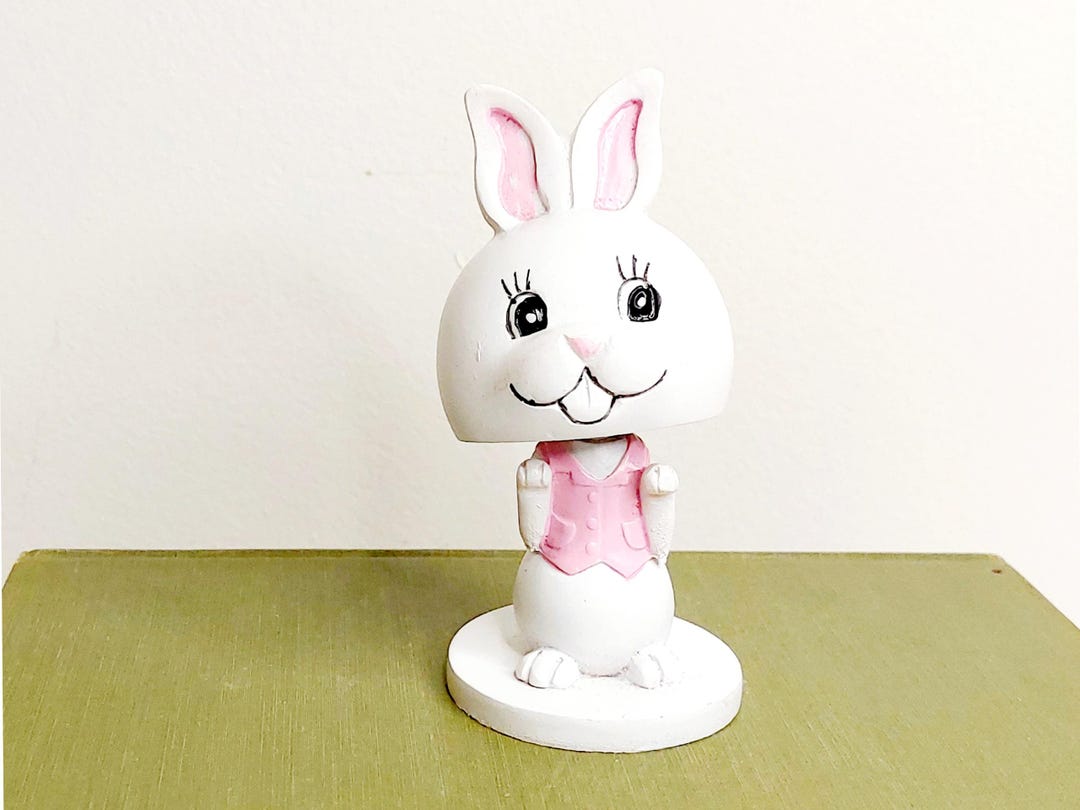 Vintage Easter Bunny Rabbit Bobble Head Figurine- Greenbrier ...