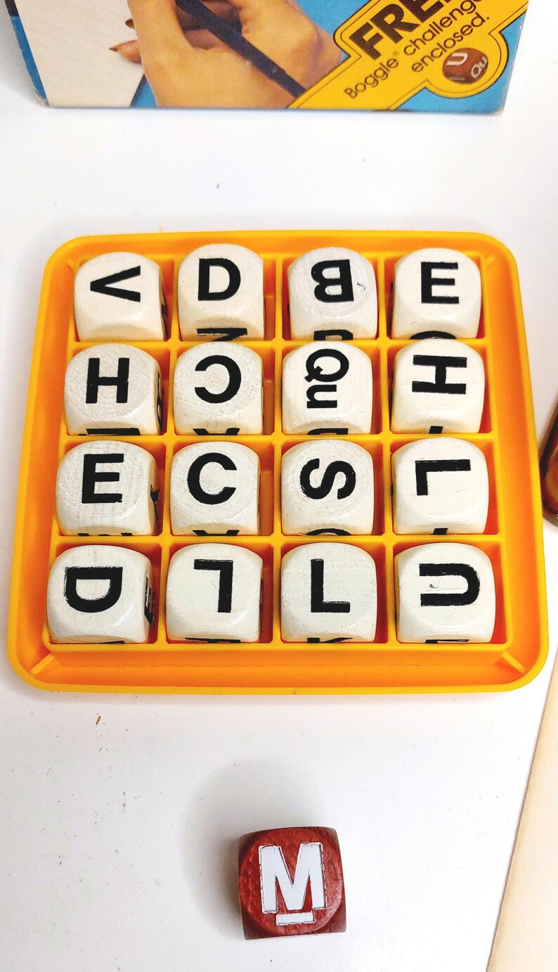 Word Game With Lettered Cubes