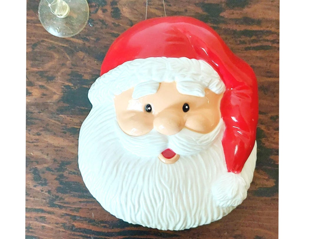 Vintage Santa Claus Head Blinking Christmas Decor for Wall or Window - Etsy