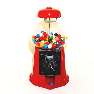 Vintage Red 11 in Glass Gumball Machine - Etsy