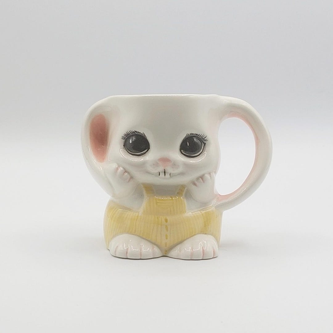 Vintage Big Eyed Bunny Rabbit Shaped Mug - Etsy