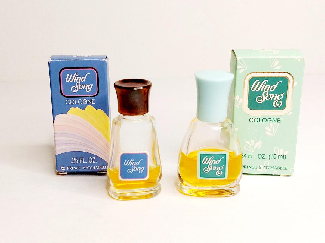 1990s Wind Song Cologne Set With Boxes by Prince Matchabelli, Mini Size ...