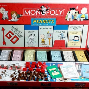 Vintage 2002 Collectible Edition of Peanuts Monopoly Complete Mint ...