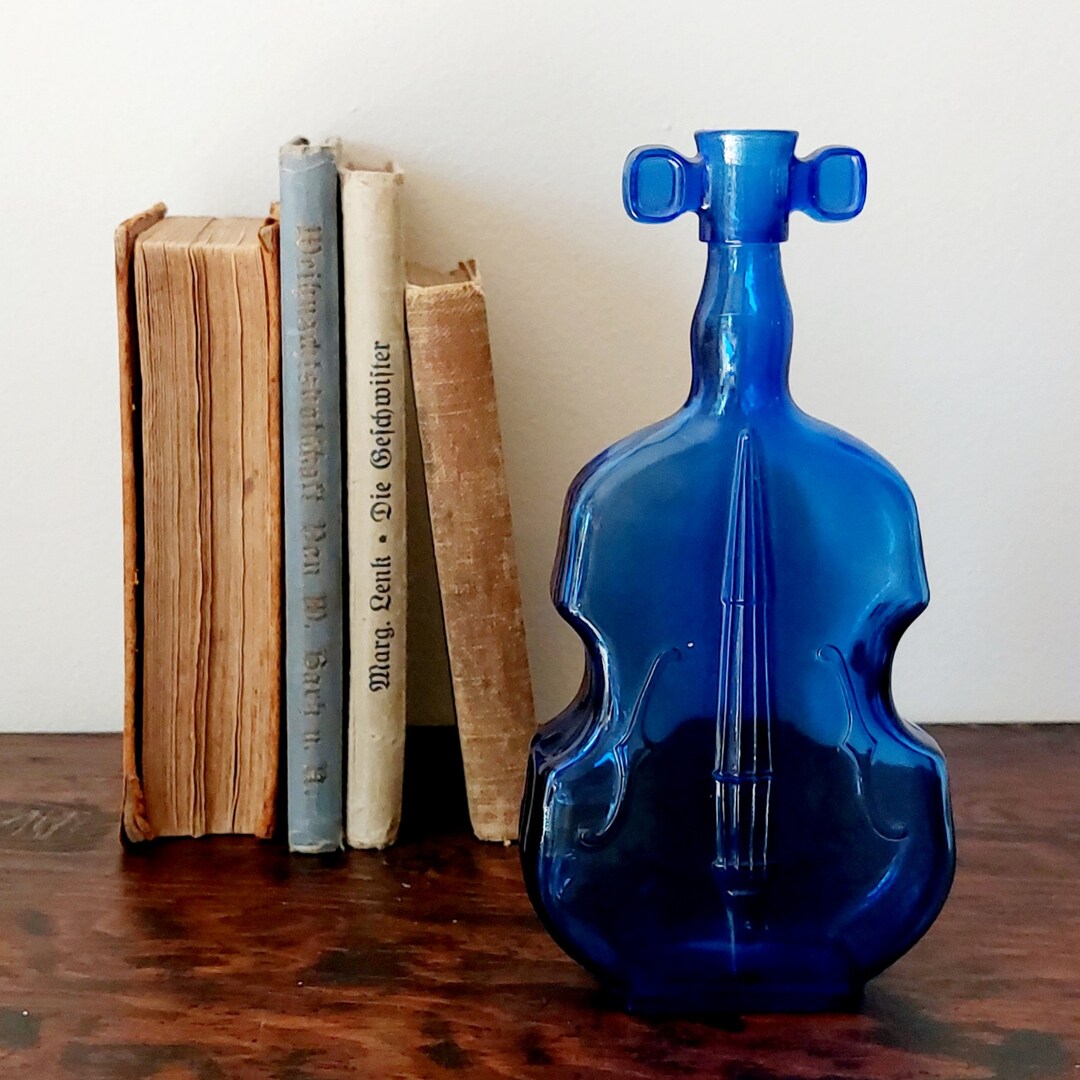 Vintage Cobalt Blue Glass Violin/cello Number 2 Mint Condition - Etsy