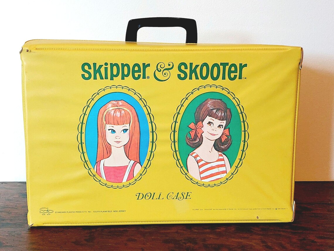 Skipper and Skooter, Barbies Little Sister, Mattel 1965 Doll Case, Mod ...