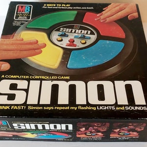 Vintage 1978 SIMON Milton Bradley Electronic Color Memory Game With ...