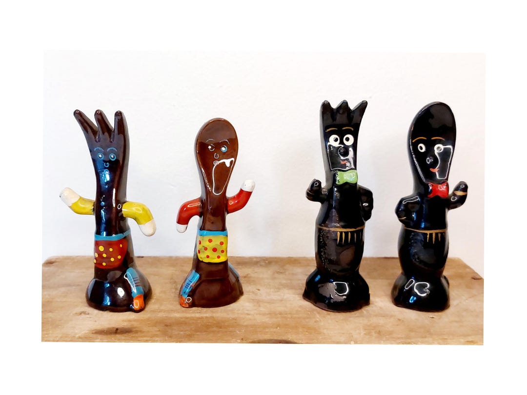Vintage 1950's Anthropomorphic Fork & Spoon Salt and Pepper Shakers ...