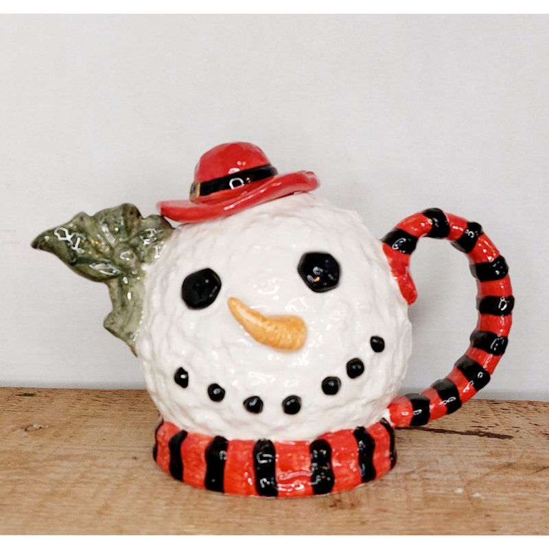 Snowman Teapot - Etsy