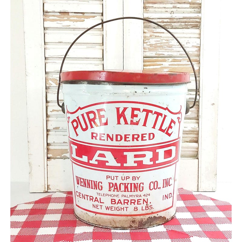 Lard Tin - Etsy