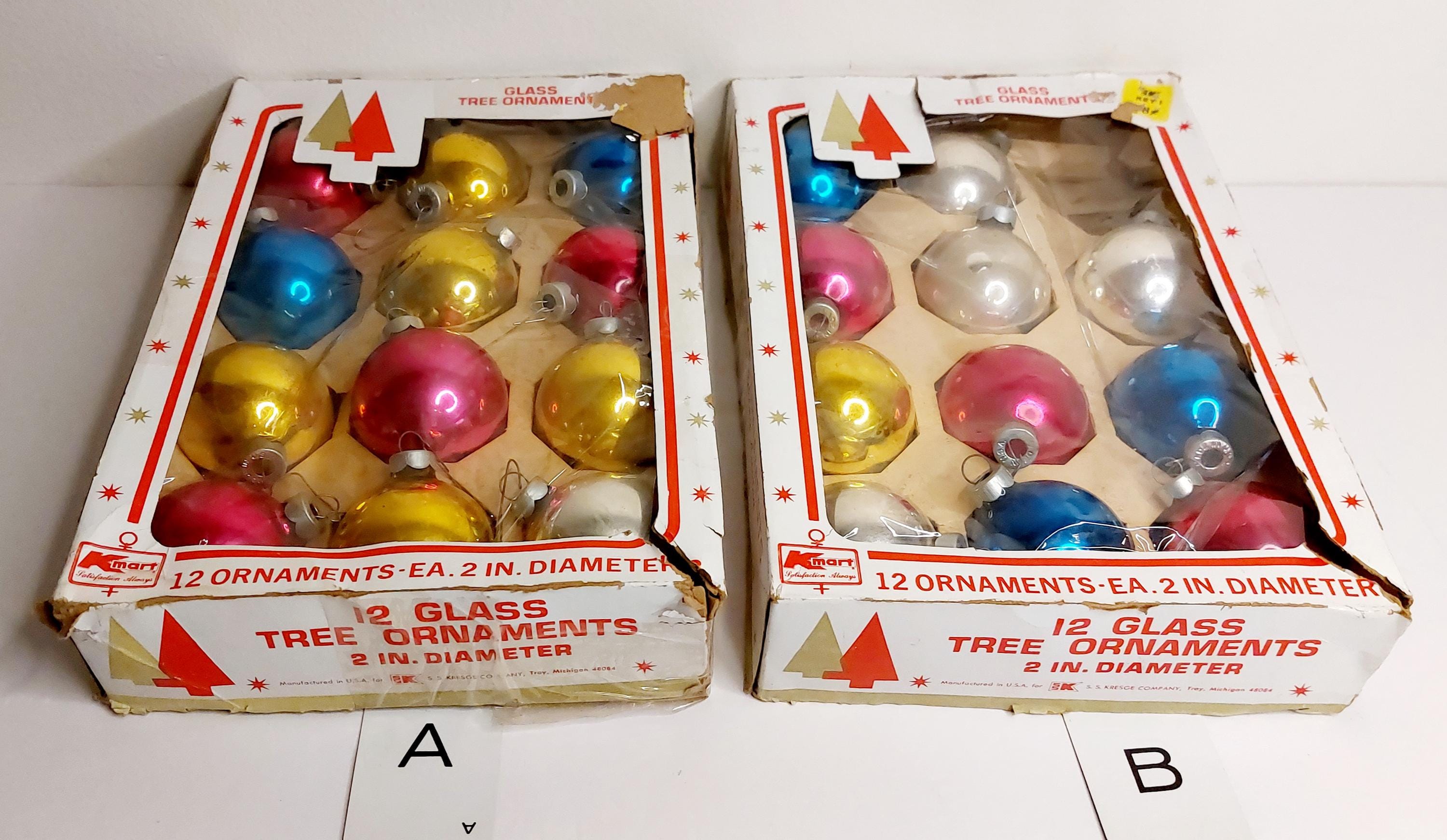 Vintage Kmart Mercury Glass Christmas Ornaments, Made in USA, Your ...