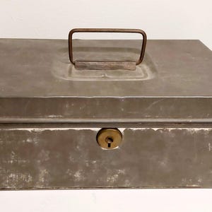 Vintage Metal Bank Lock Box - No Key - Etsy