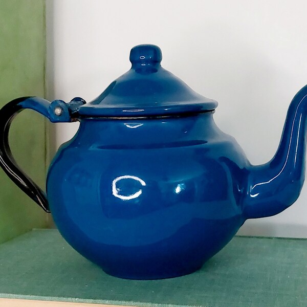 Enamel Teapot - Etsy